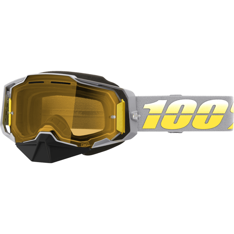 100% ARMEGA SNOWMOBILE GOGGLE COMPLEX YELLOW LENS (50007-00005 ...